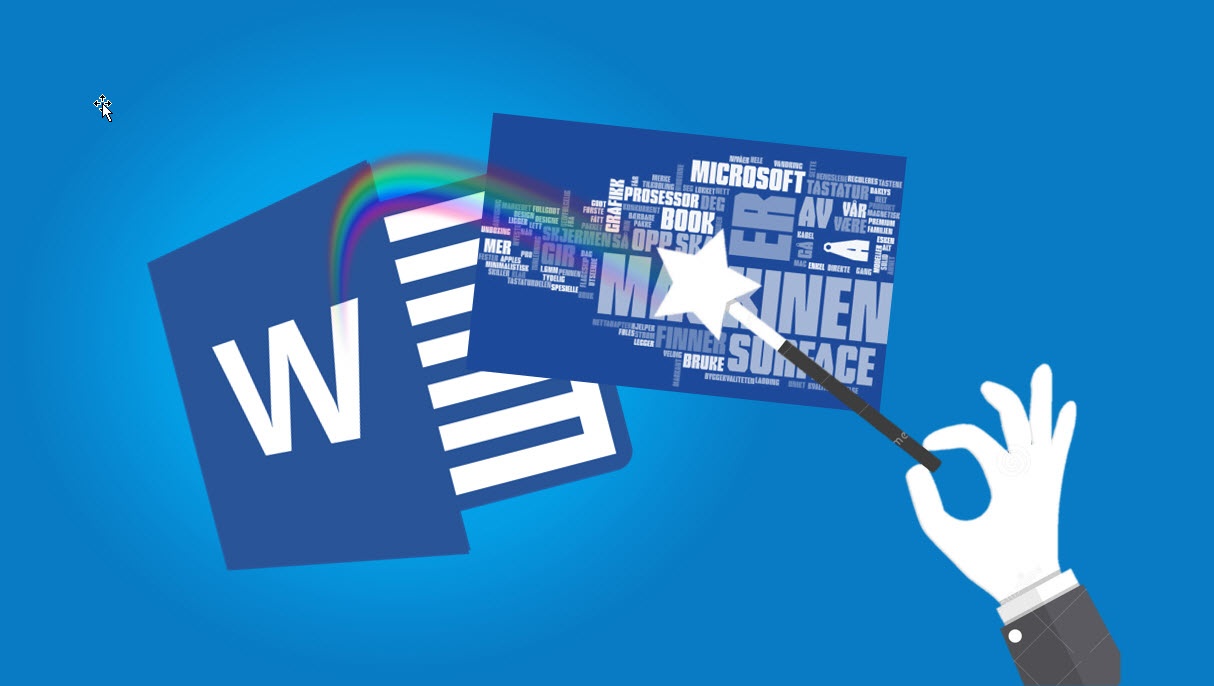 Hvordan lage ordsky i Word?