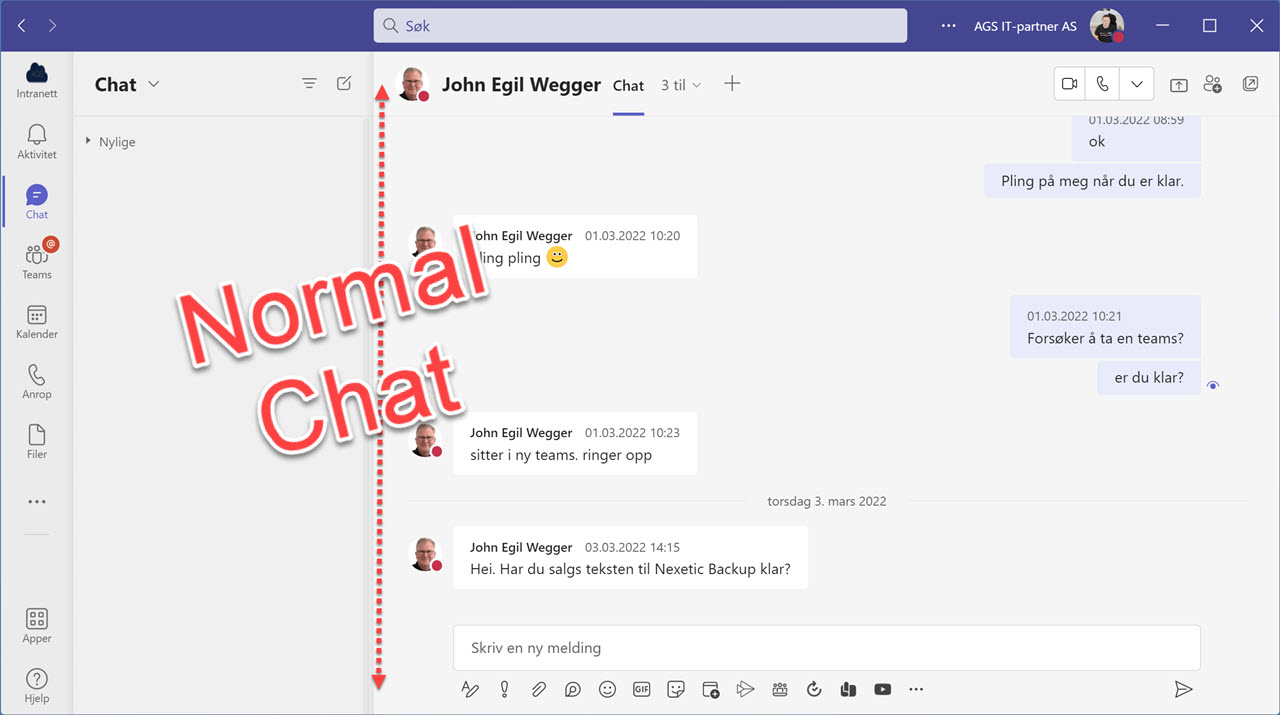 Hvordan aktivere Compact Chat i Microsoft Teams