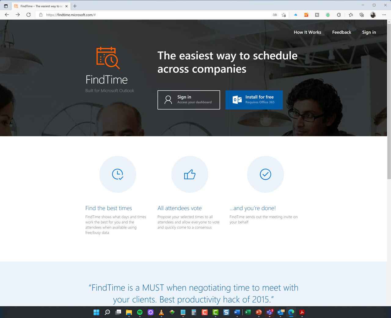 Hvordan bruke Microsoft FindTime for planlegging av møter i Outlook