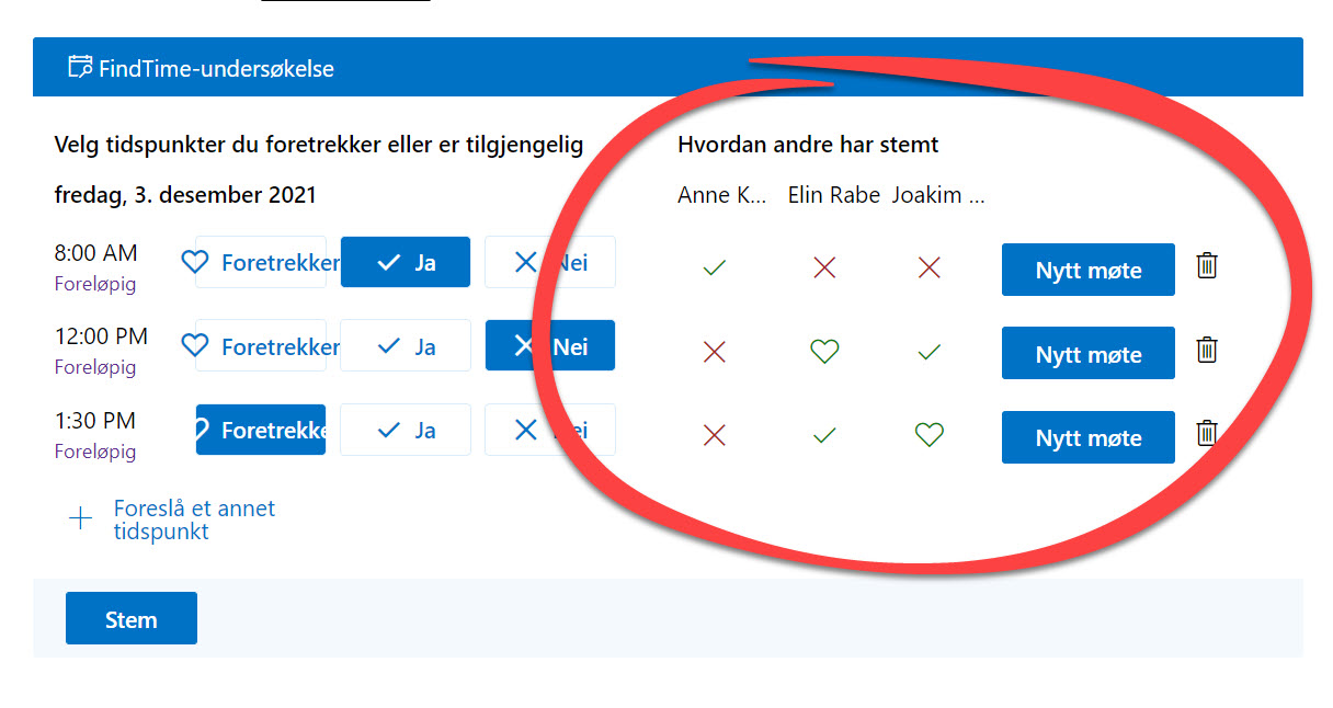 Hvordan bruke Microsoft FindTime for planlegging av møter i Outlook
