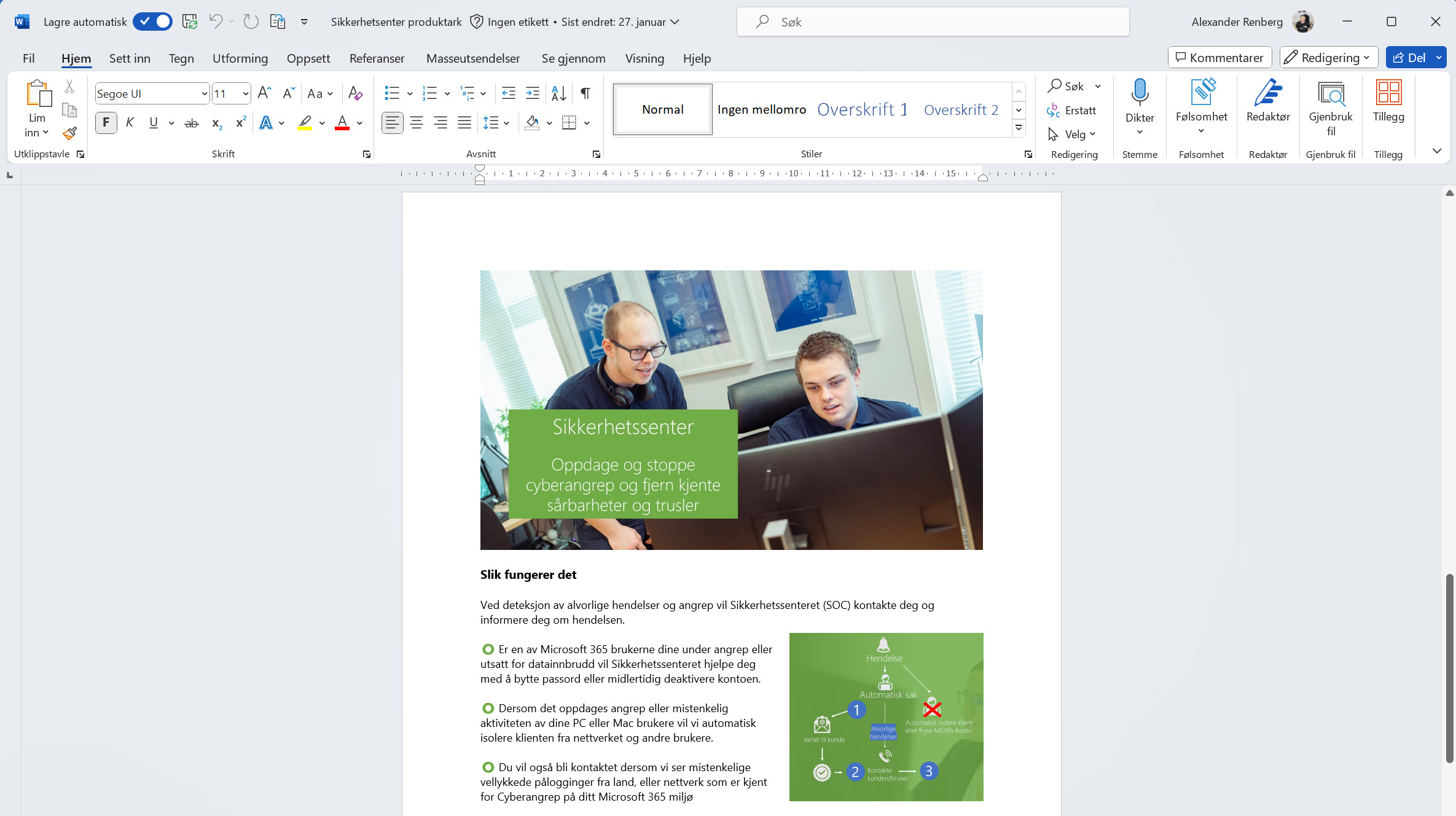 Hvordan dele Word, Excel og PowerPoint dokumenter