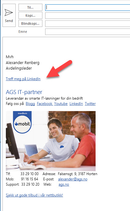 Hvordan endre epost signatur i Outlook - 3 smarte triks