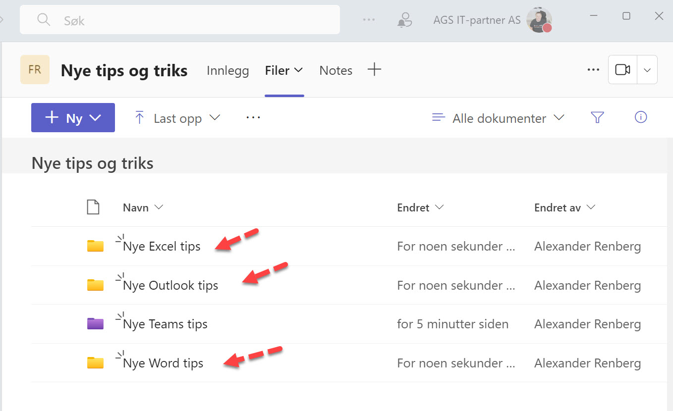 Hvordan endre farge på mapper i Teams