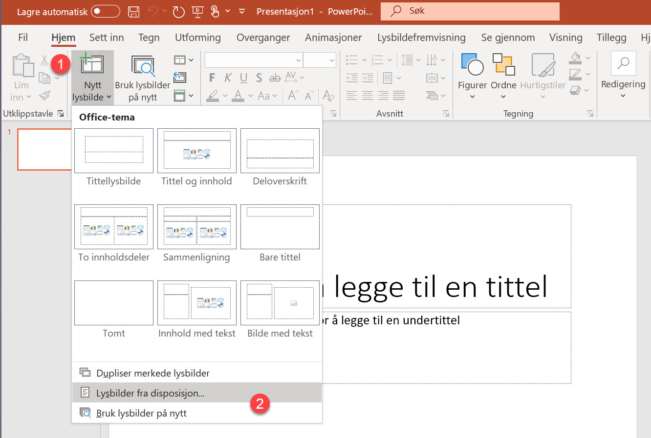 Hvordan lage utkast til en Powerpoint presentasjon i Word