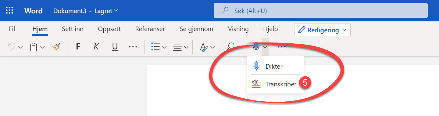 Hvordan transkribere lyd og video i Word