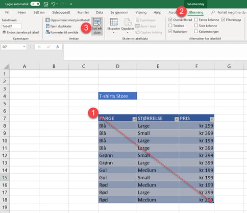 Se magisk Excel Triks - Slik bruker du Slicer funksjonen