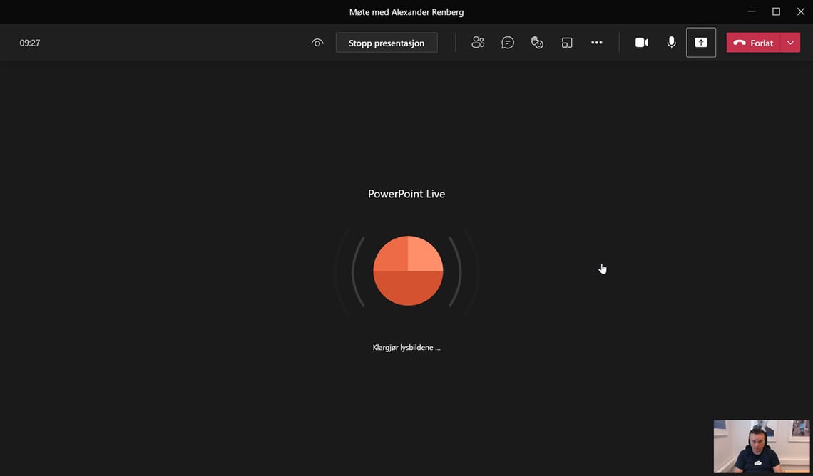 Microsoft Teams - Slik bruker du Laser peker og penn i PowerPoint Live