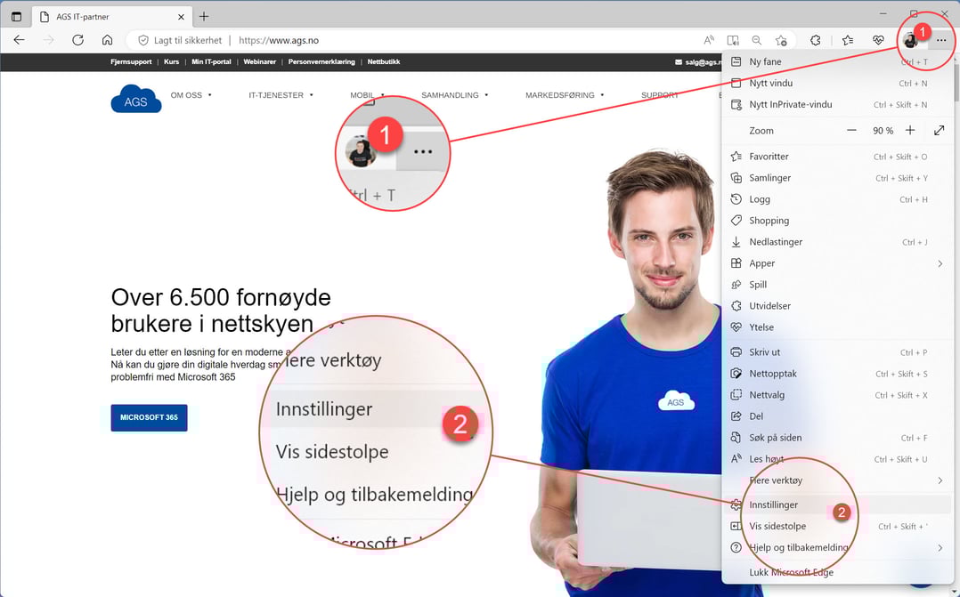 Guide til passord sikkerhet i Microsoft Edge nettleser